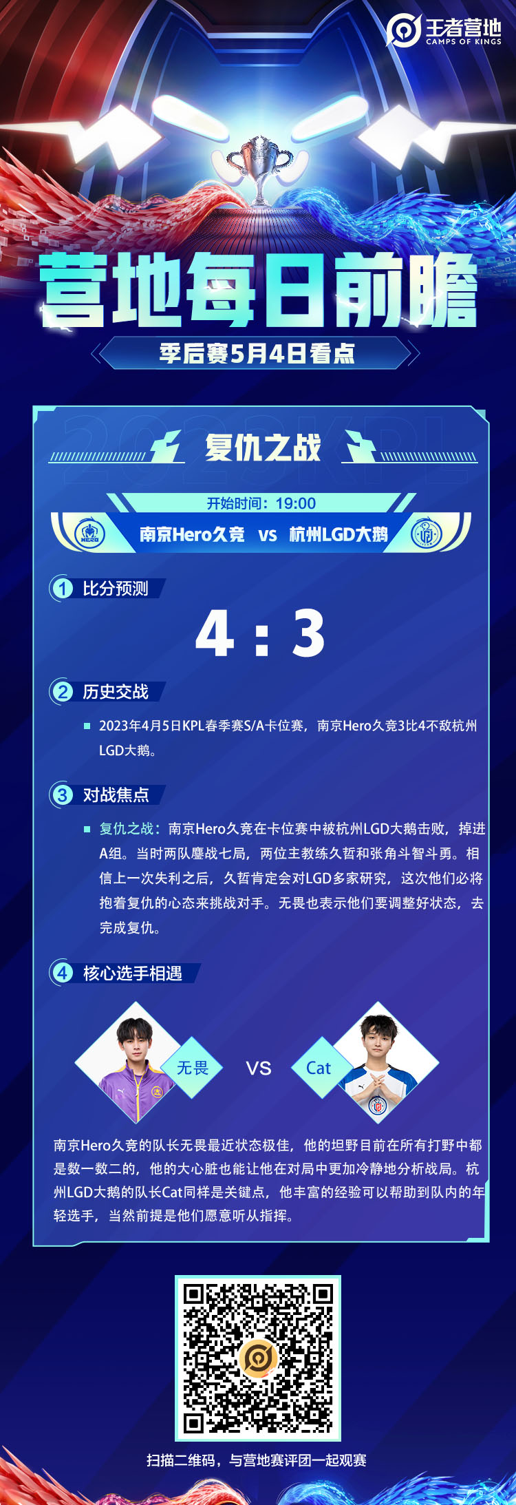 KPL每日看点丨久哲张角BP博弈，Hero再战LGD能否完成复仇？-王者荣耀官方网站-腾讯游戏